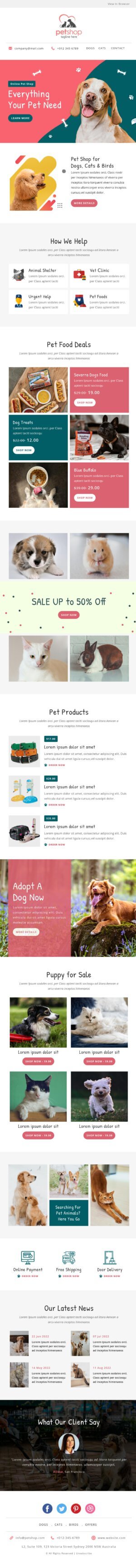 Pet Shop • Email Template for Mailster.